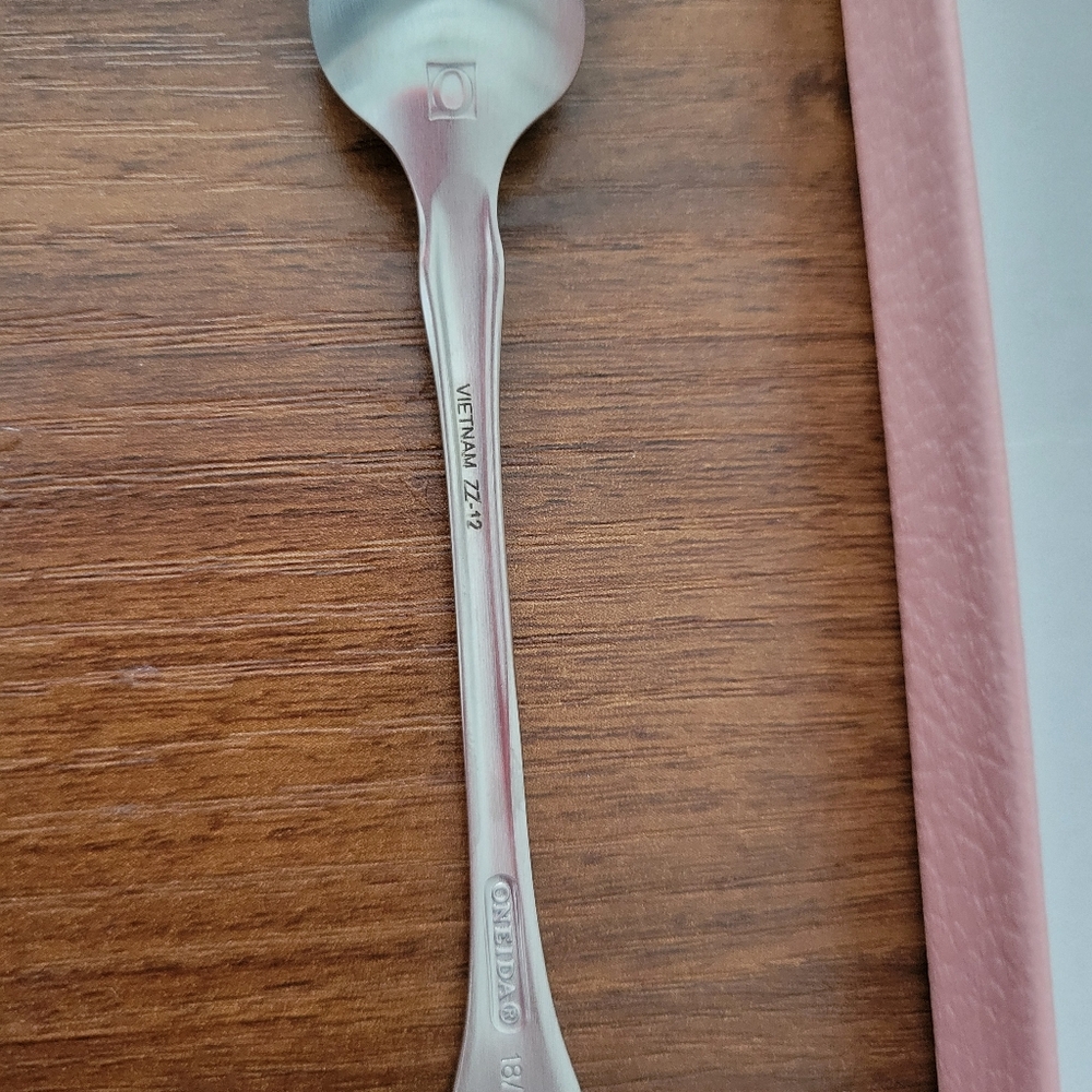 Kitchen | Silver Spoon With Pink And Blue Box | Poshmark
